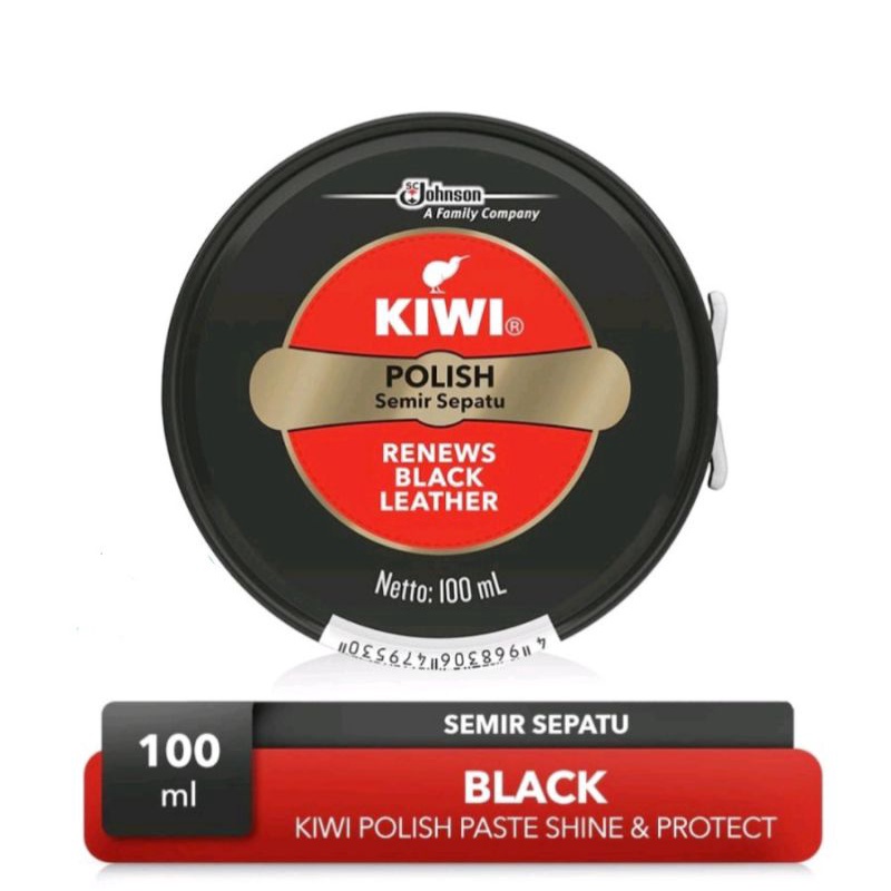 Jual Kiwi Semir Sepatu Polish Paste Shine&Protect Black 100 ML | Shopee ...