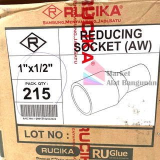 Jual VS 1"x1/2" PVC RUCIKA AW / Flok Vlok Sok 1 x 1/2 Inch Fitting PVC ...
