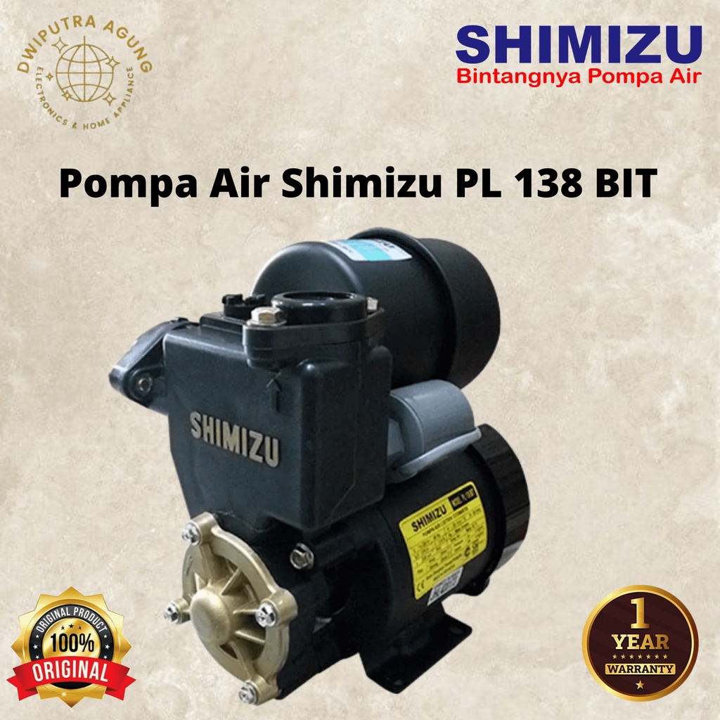 Jual POMPA AIR SHIMIZU - PL 138 BIT - 125 WATT - SUMUR DANGKAL | Shopee ...