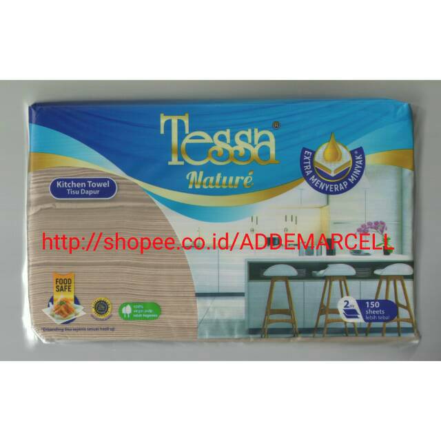 Tessa Nature Tissue Tisue Unbleached/ Tisu Dapur/ Tisu Pengesat/ Hand ...