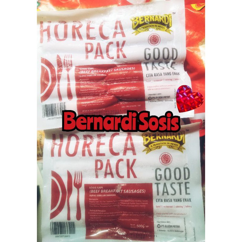 Jual Bernardi sosis sapi/horeca beef breakfast 500gr | Shopee Indonesia
