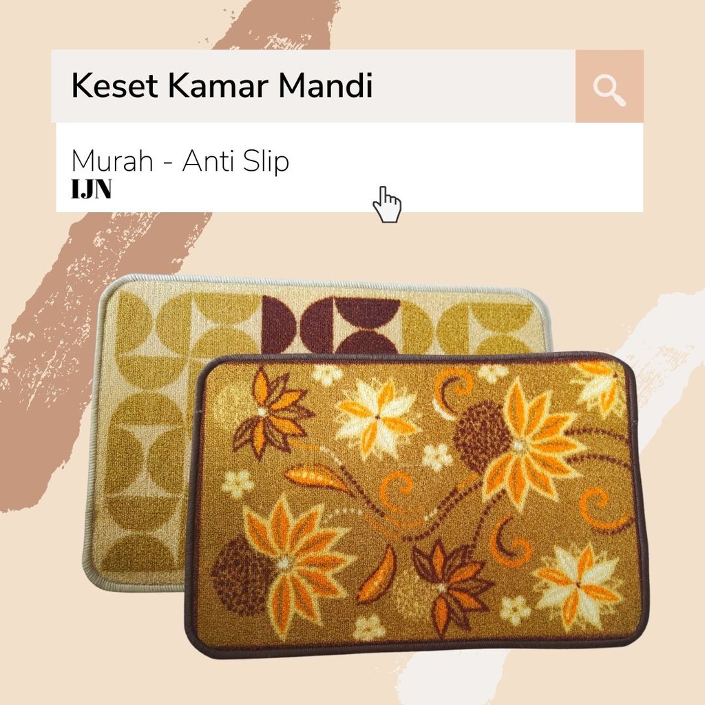 Jual Keset Lantai Anti Slip/Keset Lantai Kamar/Keset Motif 60 cm x 40 ...