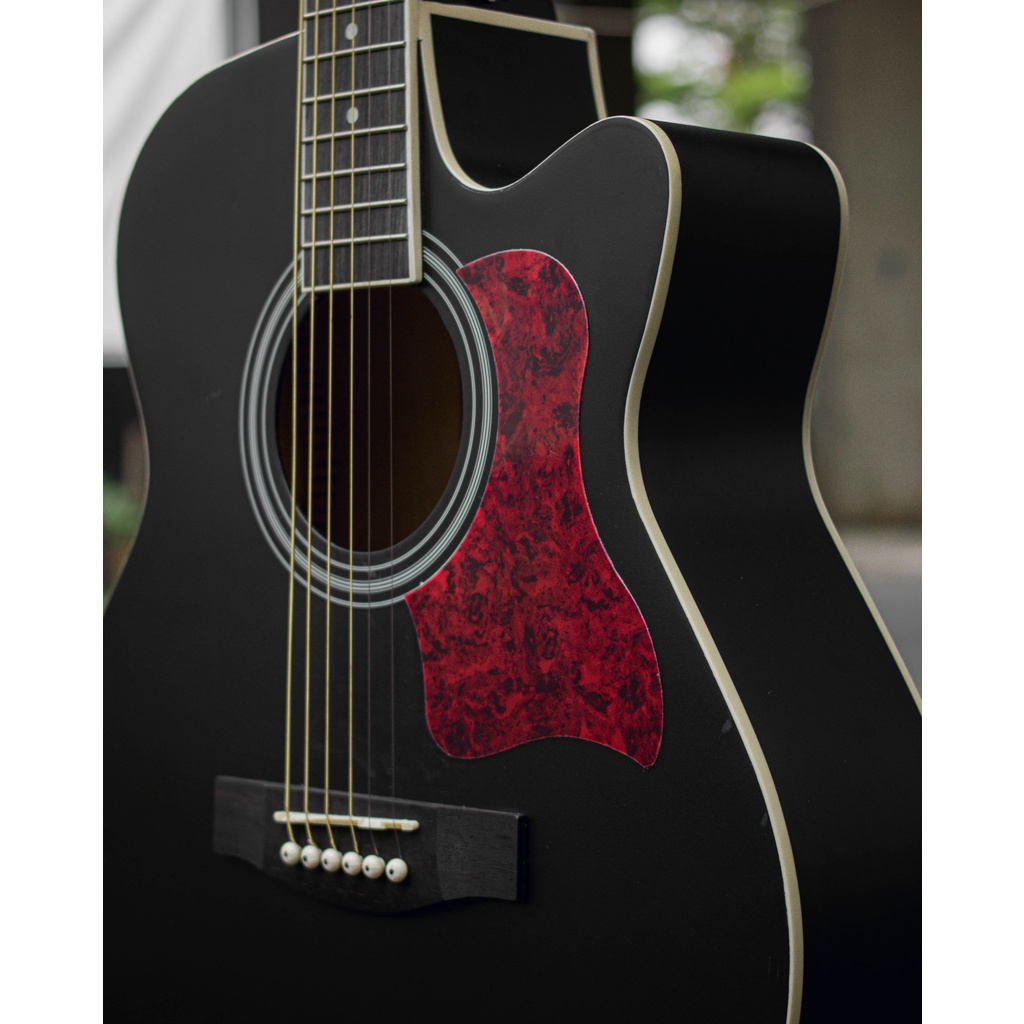 Jual GITAR AKUSTIK MAHOGANI MC 40 Black + TAS IW 40+ | Shopee Indonesia