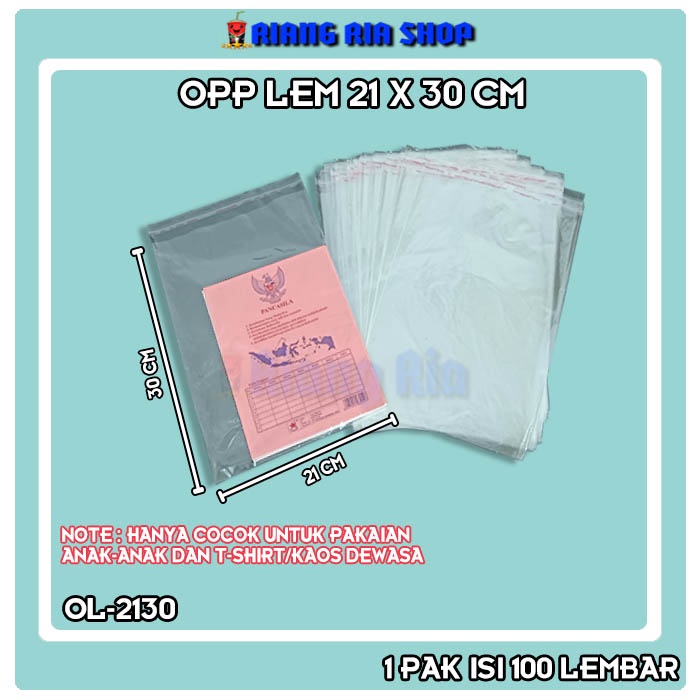 Jual Opp Lem Baju Uk 21 X 30 Cm Isi 100 Lbr Opp Plastik Kemasan