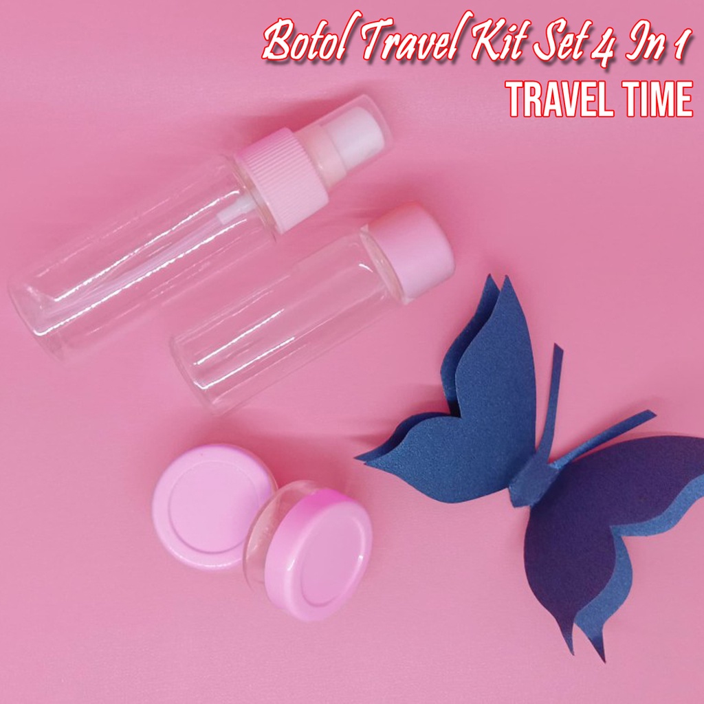 Jual Botol Travel Kit Set 4 in 1 / Travel Toiletries Bottle Kit 4 in 1 ...