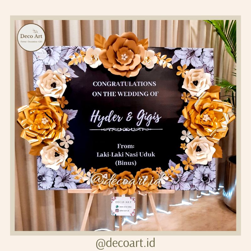 Jual Papan Bunga Kertas Karangan Bunga Jakarta Tangerang acara Wedding ...