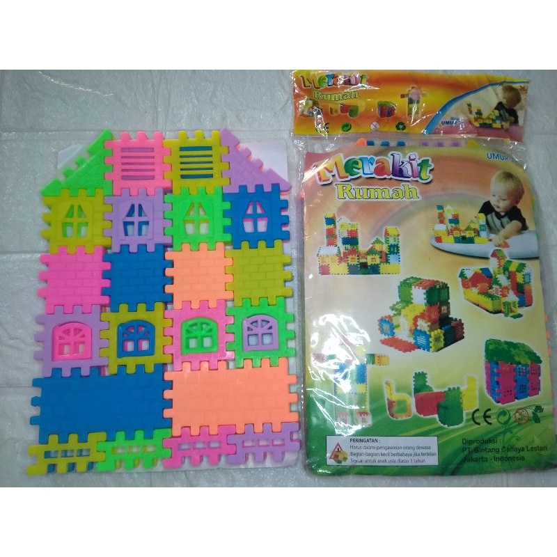 Jual Mainan Lego Funny Blok Mainan Puzzle Balok bentuk Rumah,Lego Kubus ...