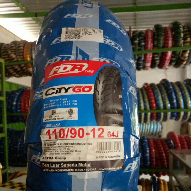 Jual Ban Luar FDR City Go 110/90-12 Tubeless | Shopee Indonesia
