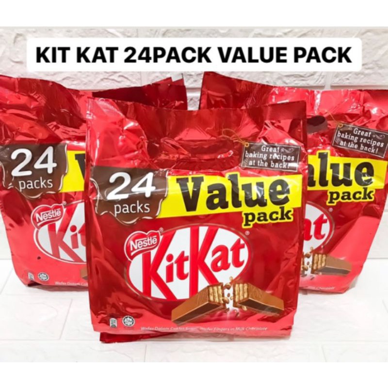 Jual KIT KAT kitkat IMPORT MALAYSIA 1 pak isi 24 bks value packs 408gr ...