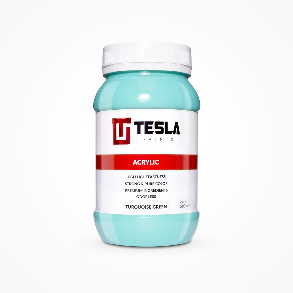 Jual TESLA PAINTS - 500ML - TURQUOISE GREEN | Shopee Indonesia