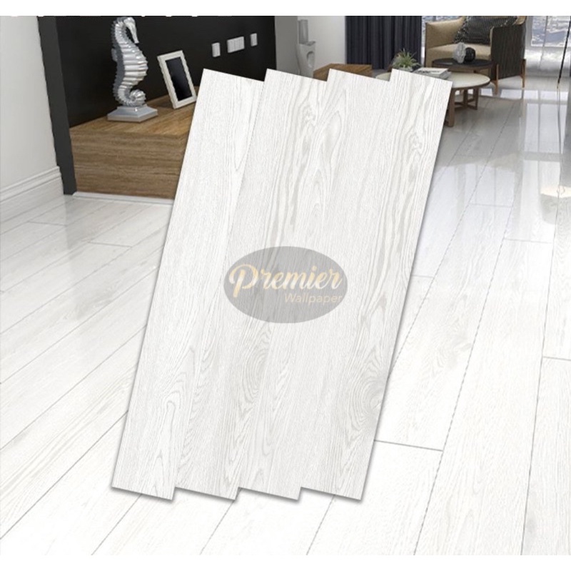 Jual Vinyl Lantai Putih M04 | 91cm x 15cm | Shopee Indonesia