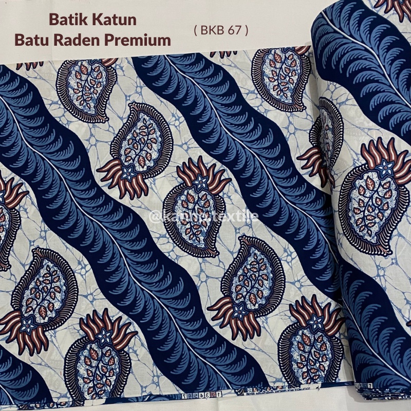 Jual Kain Batik Katun Primisima Batu Raden BKB67 Motif Buah Liris Warna Biru Putih | Shopee ...