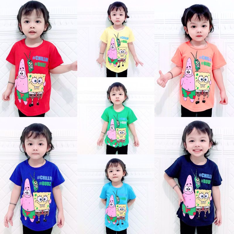 Jual Baju anak SPONGEBOB / PATRICK unisex usia 1-10 tahun | Shopee ...