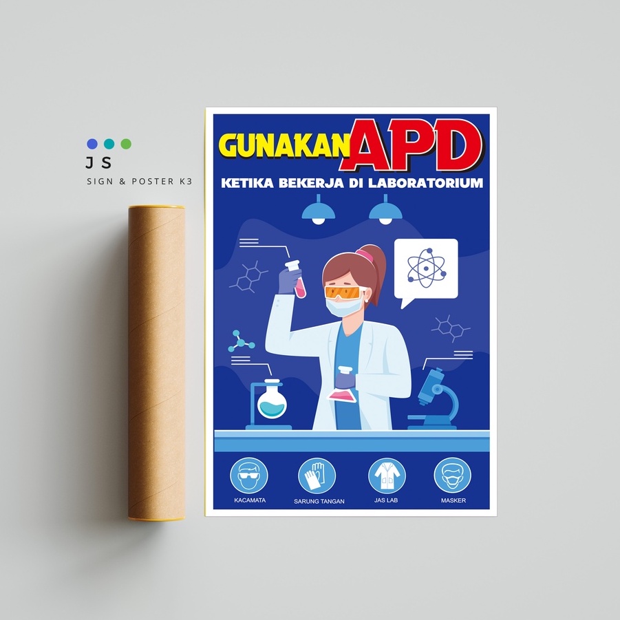 Jual POSTER SAFETY K3 - APD LABORATORIUM - A2 GRATIS LOGO | Shopee ...