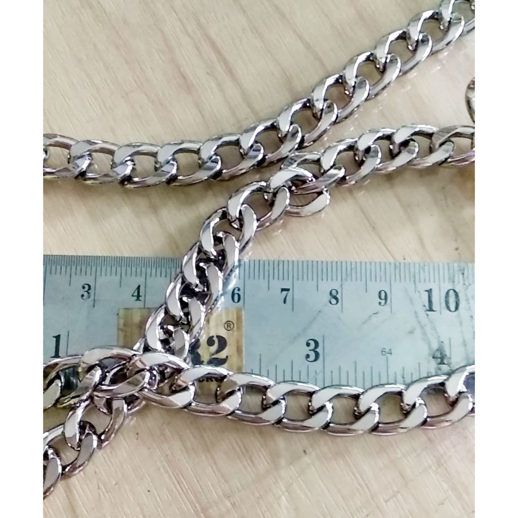 Jual Rantai Besi besar lebar 10 mm tebal warna silver Indonesia|Shopee ...