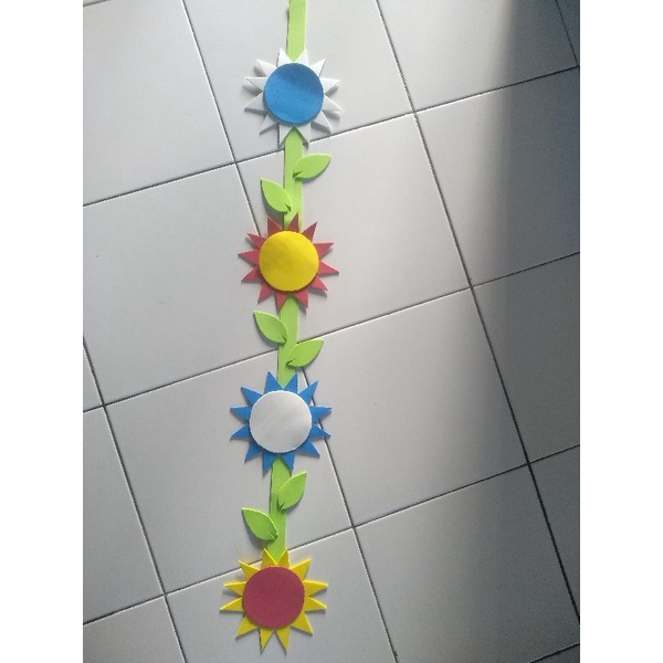 Jual Hiasan Jendela Kelas/Hiasan Gantung Jendela/ Hiasan Ruang Kelas/ Hiasan Sponati Bunga ...