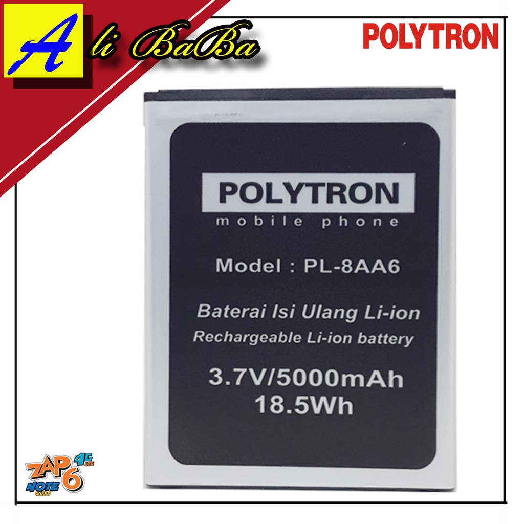 Jual Baterai Handphone Polytron Zap 6 Note 4G550 PL-8AA6 Double Power ...