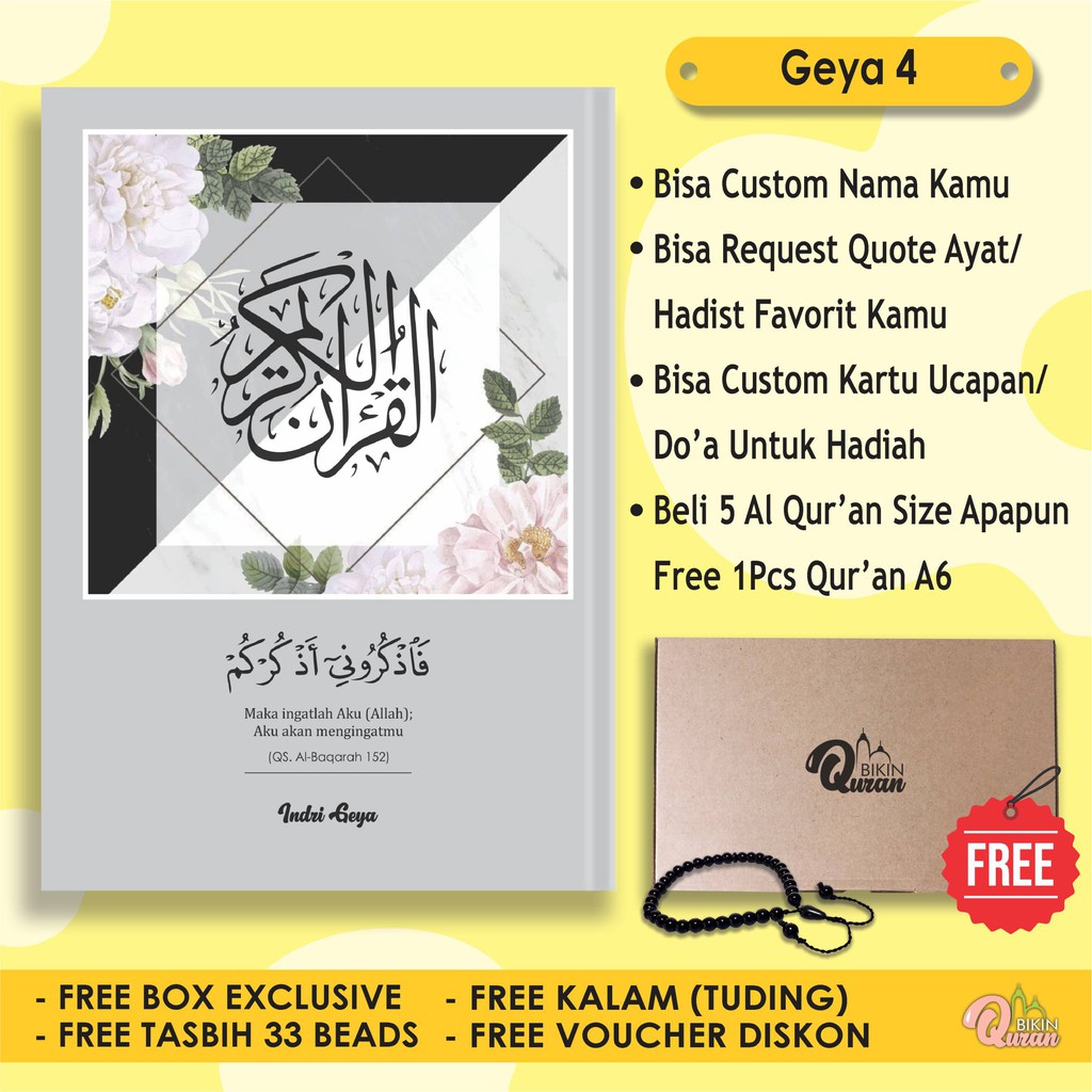 Jual Al Quran Custom Nama ( Geya 4 ) | Shopee Indonesia