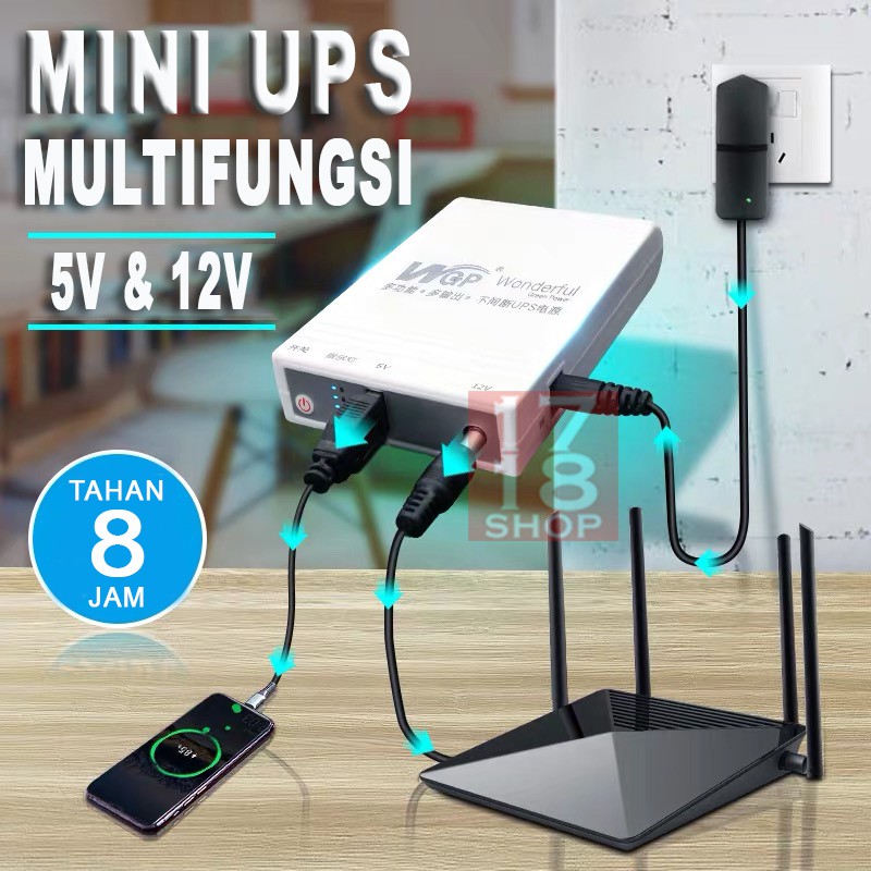 Jual TAHAN LAMA UPS MINI 12V 5V 1A ROUTER WIFI CCTV KAMERA LAN HUB ...