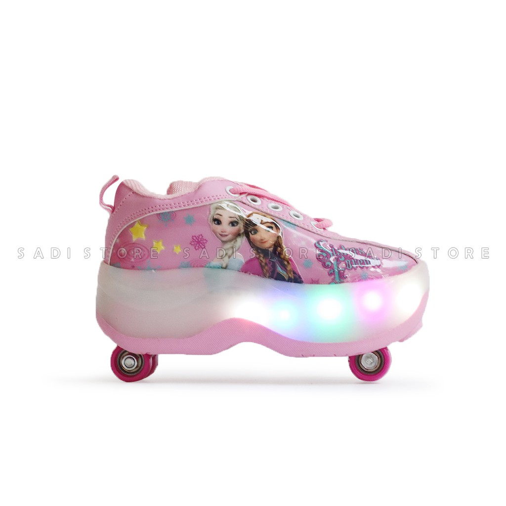 Jual NEW SEPATU RODA ANAK BISA NYALA RODA 4 KARAKTER FROZEN ORIGINAL ...