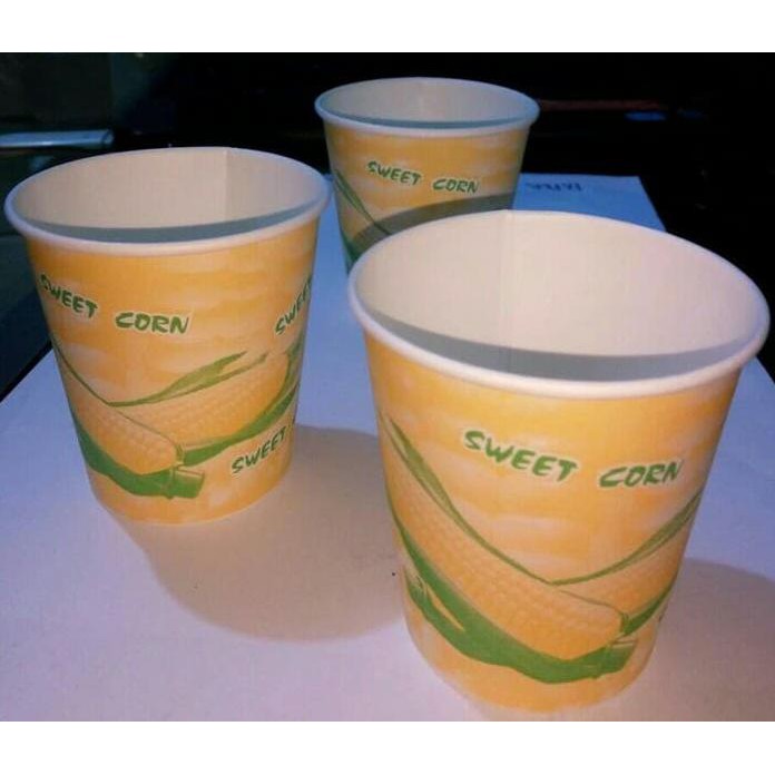 Jual Promo!! Paper Cup / Gelas Kertas Ukuran 6.5Oz Motif Jagung Manis ...