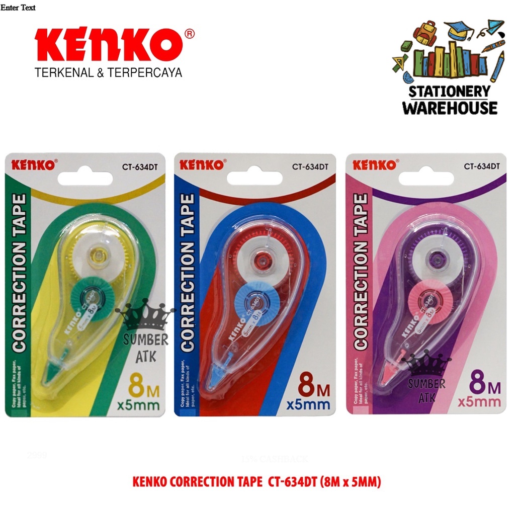 Jual KENKO CORRECTION TAPE / KOREKSI PENA / PITA KOREKSI / TIPEX KERTAS ... Jual KENKO CORRECTION TAPE / KOREKSI PENA / PITA KOREKSI / TIPEX KERTAS ...