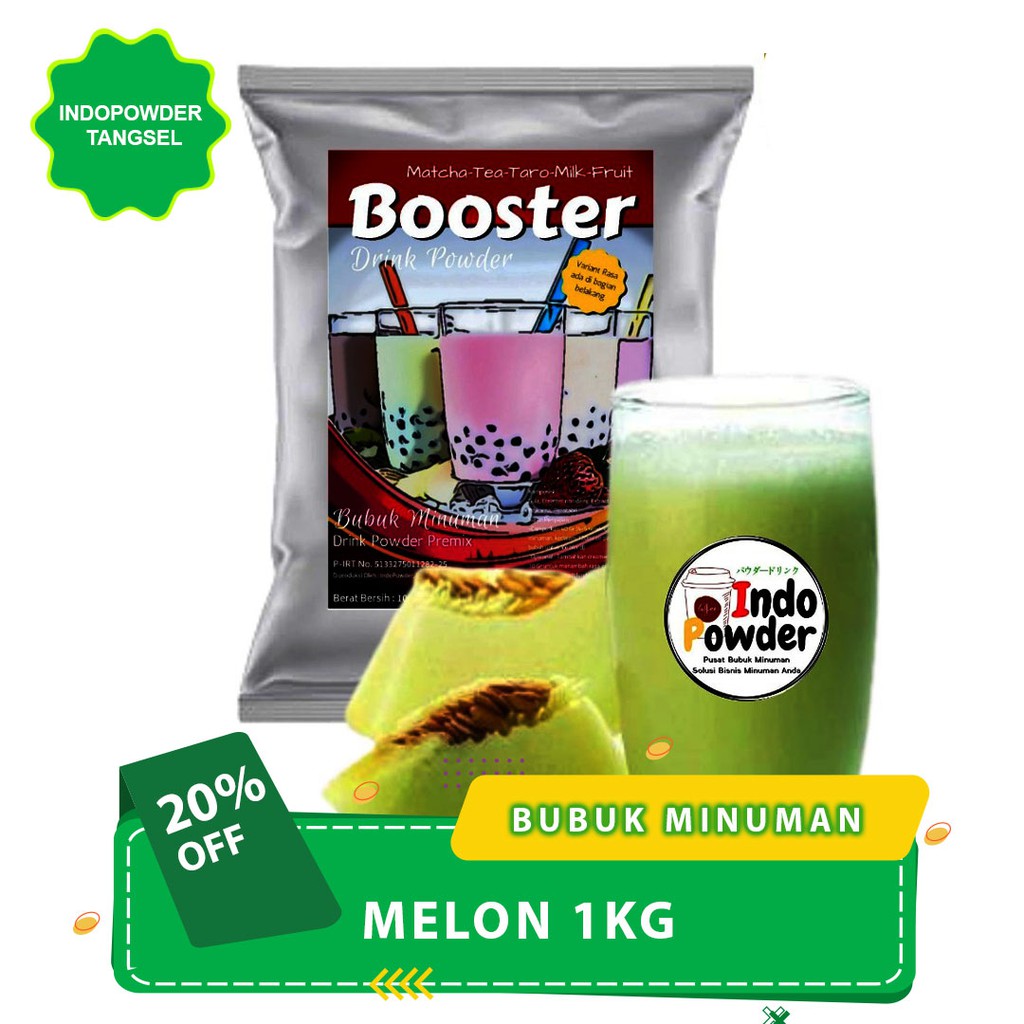 Jual Bubuk Minuman Rasa Melon 1Kg / Minuman bubuk Powder Kekinian ...