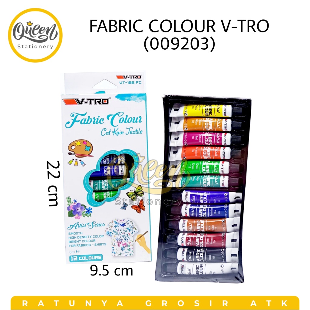 Jual CAT KAIN / CAT SABLON / CAT KAOS / FABRIC COLOUR V-TRO (009203 ...