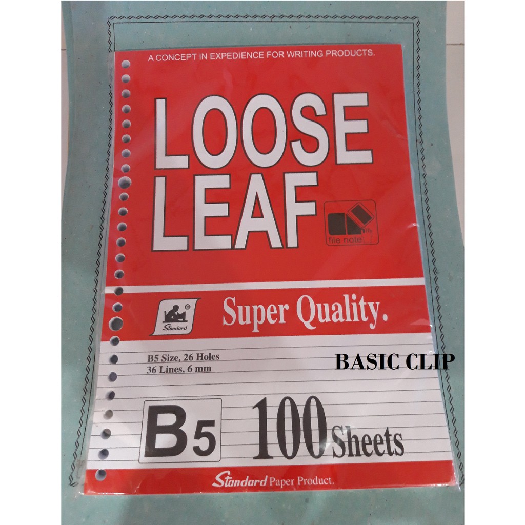 Jual LOOSE LEAF B5 100 LEMBAR / ISI BINDER B5 (ISI 100 LEMBAR) KERTAS | Shopee Indonesia