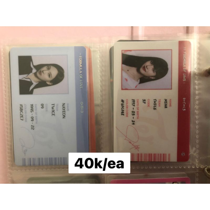 Jual ID CARD FORMULA OF LOVE TWICE MINA NAYEON | Shopee Indonesia