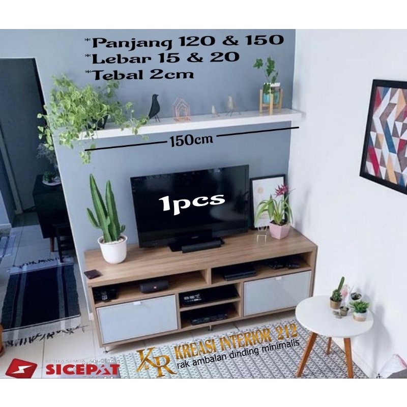 Jual RAK DINDING MINIMALIS $ERBAGUNA P:120/150 X L: 20CM dan 15cm X T ...