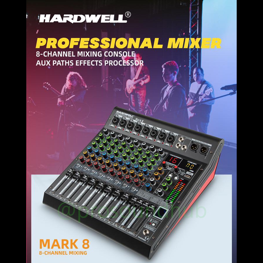 Jual Hardwell Mark 8 Mark8 Mixer Audio 8 Channel Bluetooth Recording ...