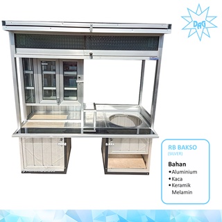 Jual Rombong jual bakso/ Rombong pentol keliling untuk motor alumunium ...