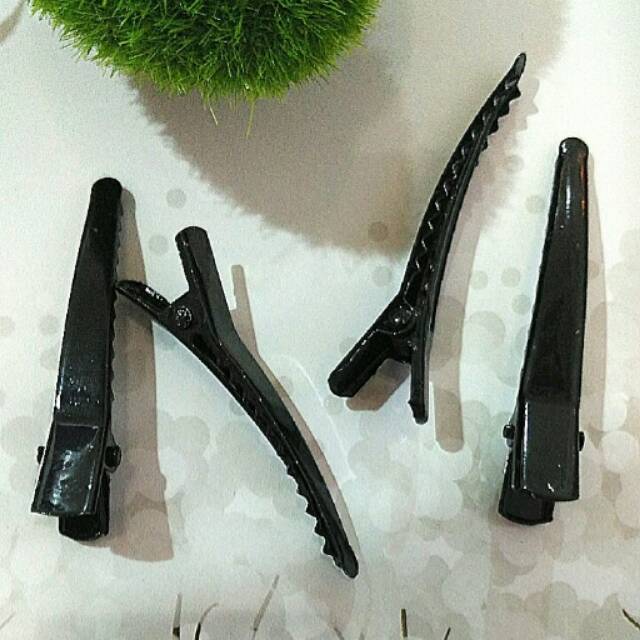 Jual Jepit Buaya Hitam Bentuk Lancip 1pack | Shopee Indonesia