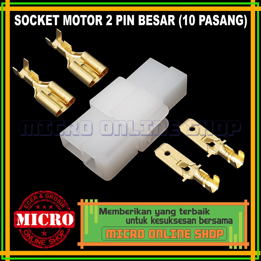 Jual Soket Motor 2 Pin Besar + Skun / Konektor Kabel Motor (Isi 10 Pcs ... Jual Soket Motor 2 Pin Besar + Skun / Konektor Kabel Motor (Isi 10 Pcs ...