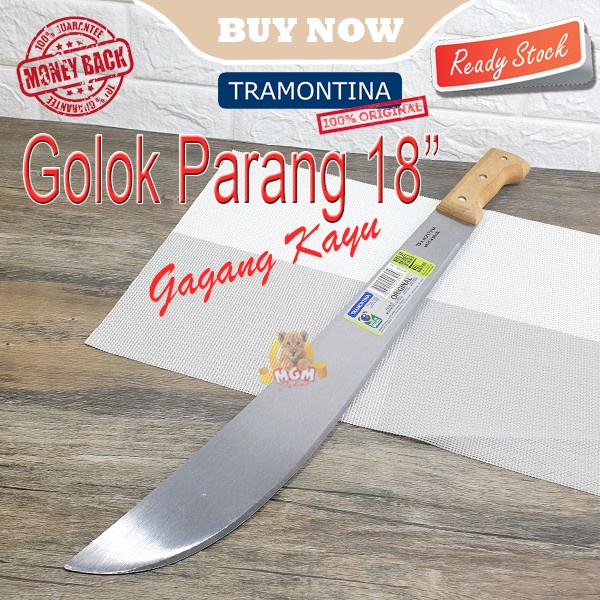 Jual Made in Brazil Tramontina Golok parang 45cm Machete knife 18in ...