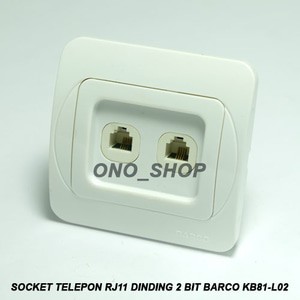 Jual Socket Telepon RJ11 (4 Pin) Dinding 2 Bit Barco KB81-L02 | Shopee ...