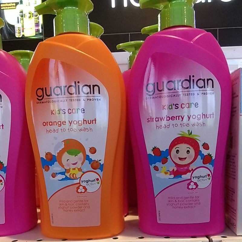 Jual guardian Kids care 750ml bodywash head to toe yogurt soap sabun ...