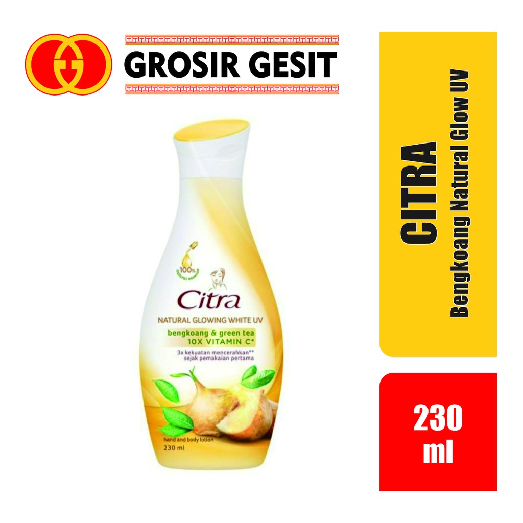 Jual Citra Hand Body Lotion Bengkoang Natural Glowing White Uv 230ml | Shopee Indonesia