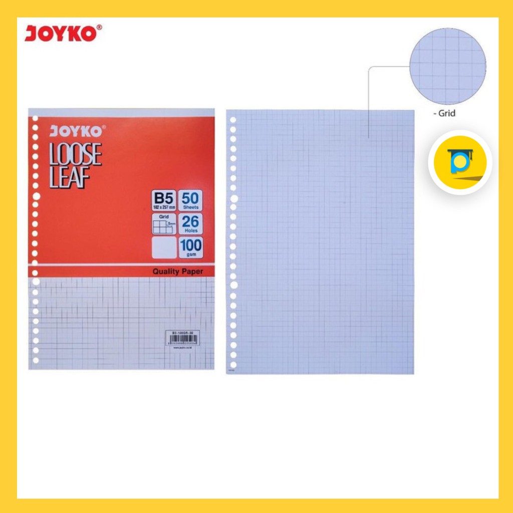 Jual Isi Kertas Binder Kotak Kecil Loose Leaf B5 Isi 50 lembar - Kertas Binder Loose Leaf Joyko ...