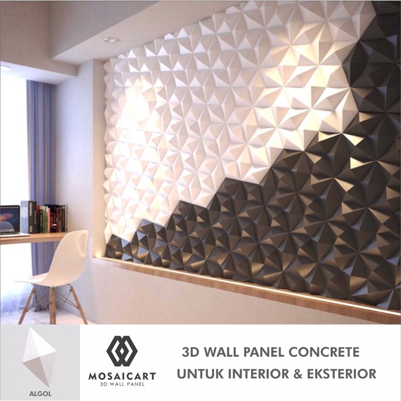 Jual Dekorasi Dinding 3D Wall Panel - Algol (Bisa Custom Warna ...