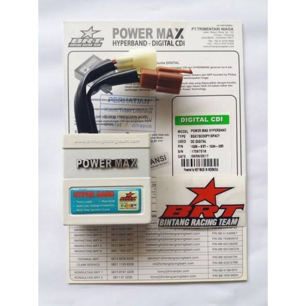 Jual CDI POWERMAX HYPERBAND / DUALBAND ST TR RK - HONDA BEAT KARBURATOR ...