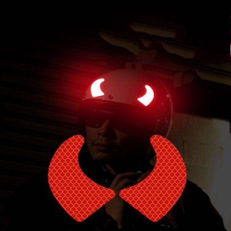 Jual Sticker Tanduk Setan Hellboy Lucifer Bisa Nyala Bahan Reflektif ...