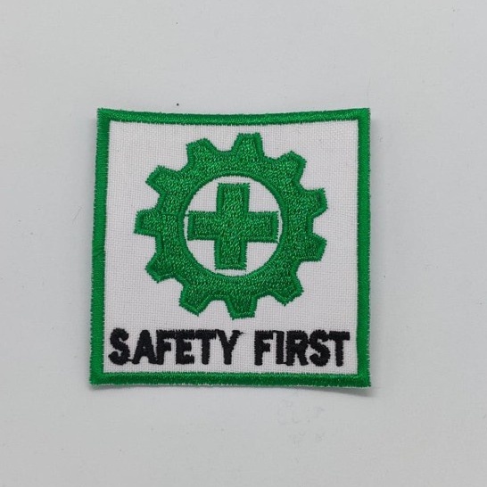 Jual Logo Bordir Safety First / Bedge / Bet / Emblem / Patch / Atribut ... Jual Logo Bordir Safety First / Bedge / Bet / Emblem / Patch / Atribut ...