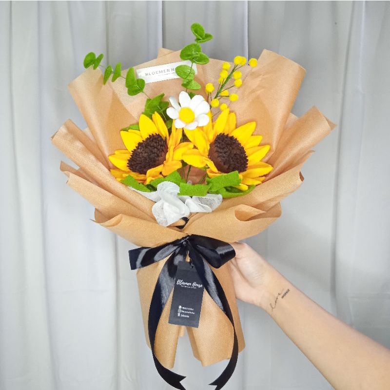 Jual Bunga Matahari | Buket Bunga Matahari Flanel | Shopee Indonesia