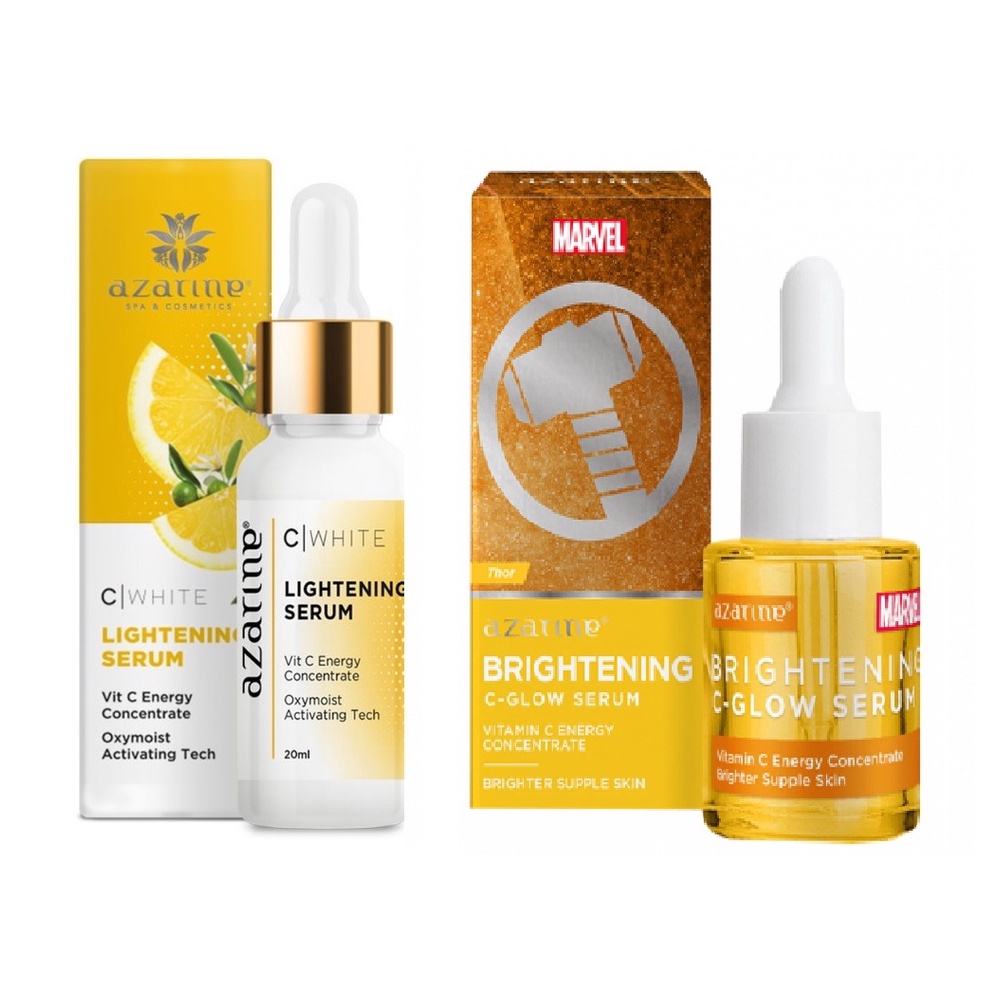 Jual Azarine Brightening C-Glow Serum x Marvel / C-White Lightening Serum 20ml | Shopee Indonesia