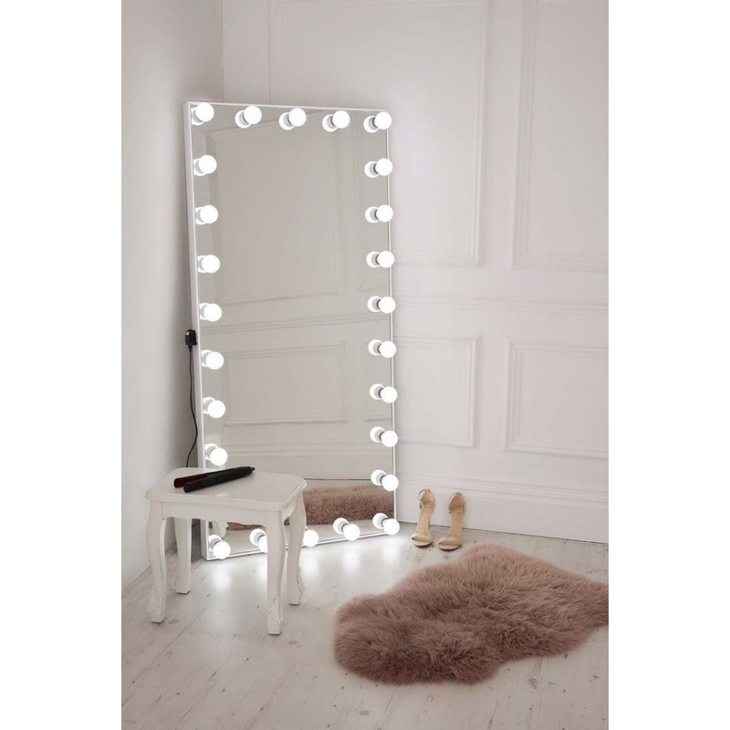 Jual Standing Mirror Frameless Lamp Vanity Mirror | Shopee Indonesia