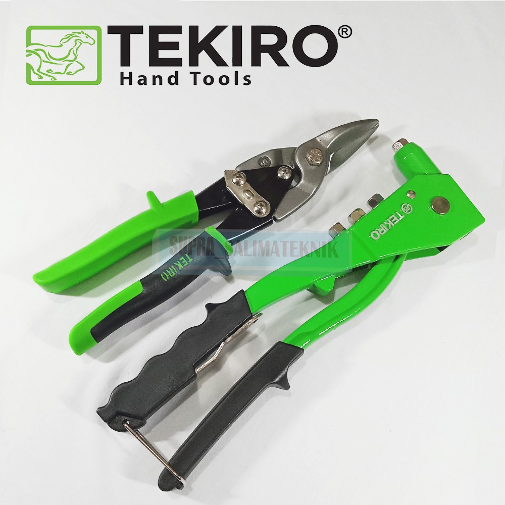 Jual Paket Tang Rivet Dan Gunting Baja Ringan 10 Inch Tekiro | Shopee ...