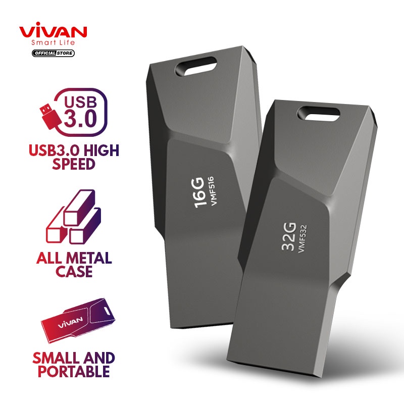 Jual VIVAN Flashdisk 16GB/32GB USB 3.0 High Speed VMF516/VMF532 ...
