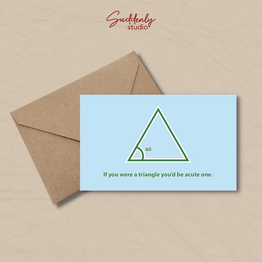 Jual Kartu Ucapan - Acute Triangle - SUDDENLY STUDIO | Shopee Indonesia